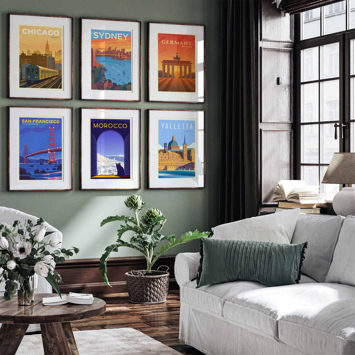 Travel Posters World: Buy Set of Six Wall Art Prints Online in the UK ...